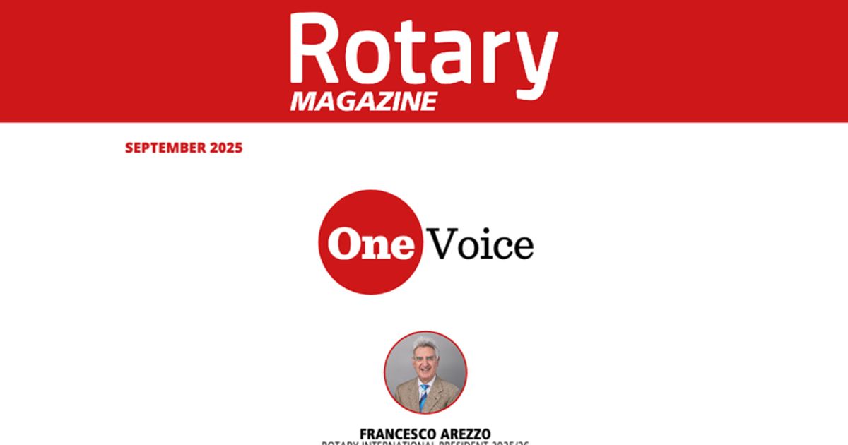 Rotary International President column - Rotary Magazine - Sept 2025