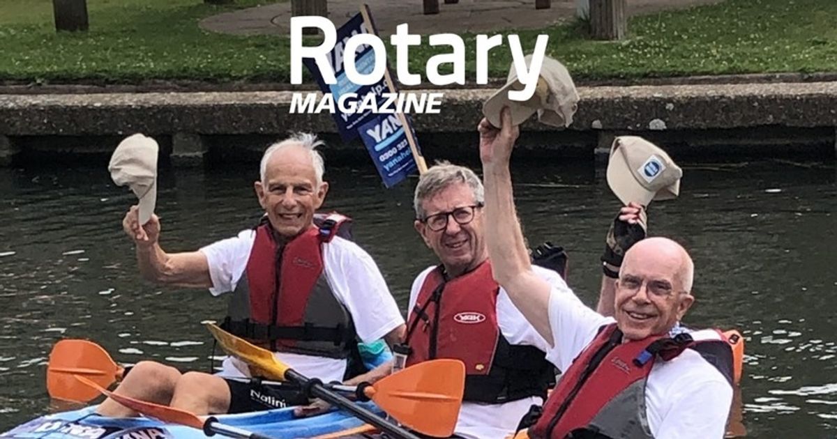 Three men in a boat - Rotary Magazine - October 2025